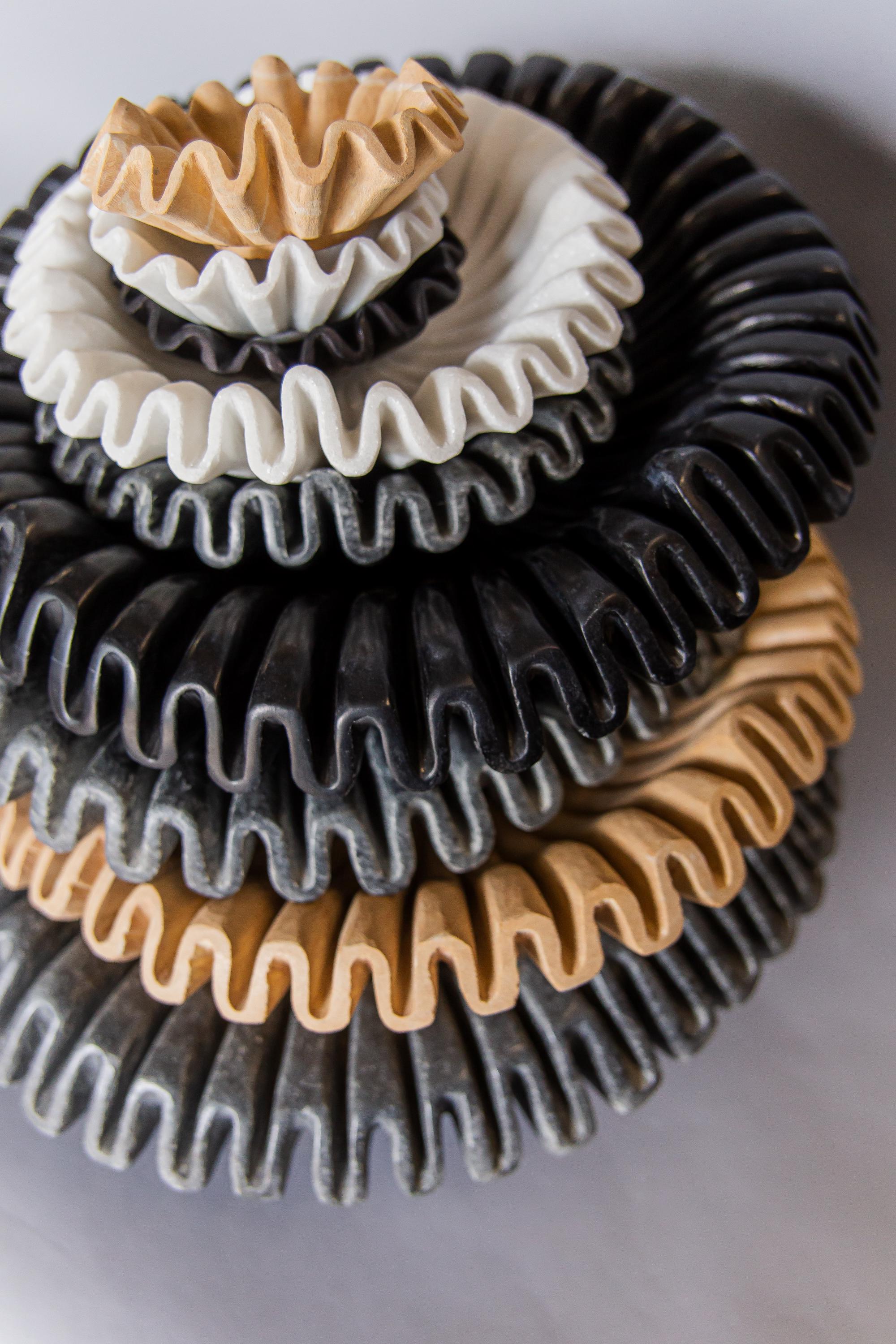 Marble Ruffle Bowl | Ruffle Bowl 9” - Etsy