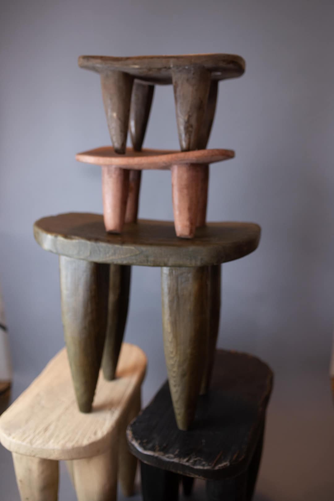 Senufo Stool | Vintage African Four Leg Stool | Tree Craved Stool ...