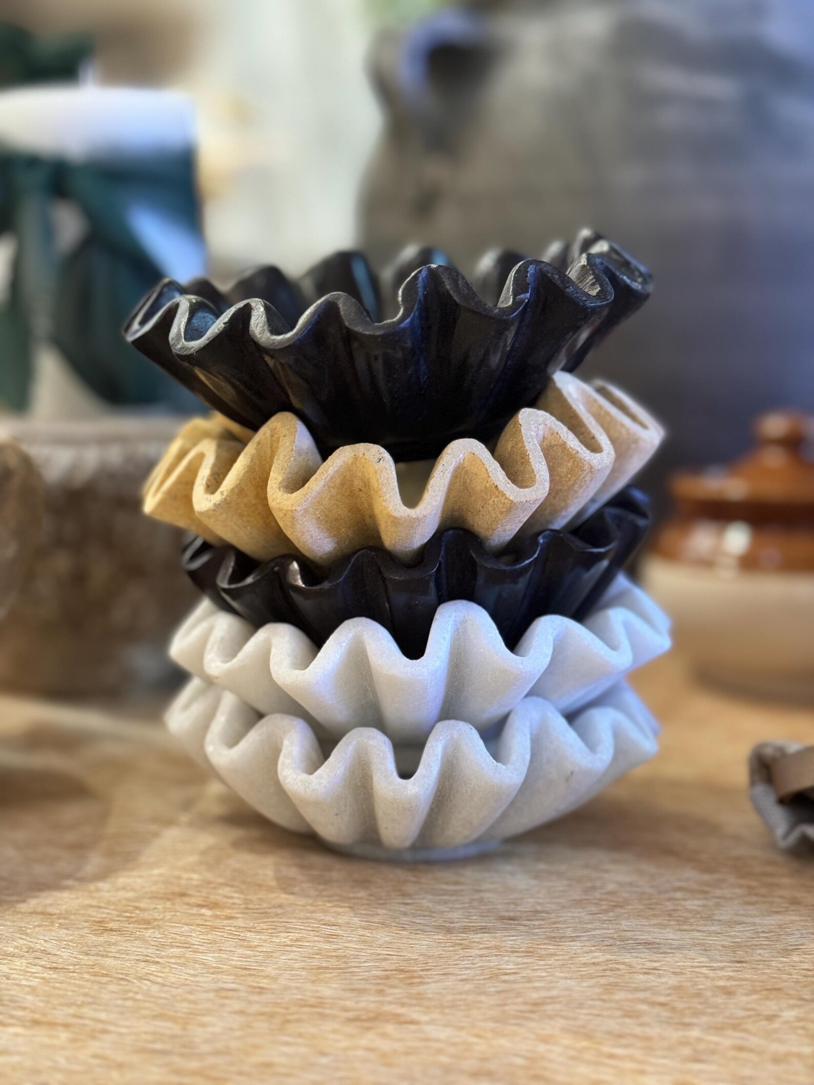 Marble Ruffle Bowl 5” | Ruffle Bowl | Mini Bowl - Etsy