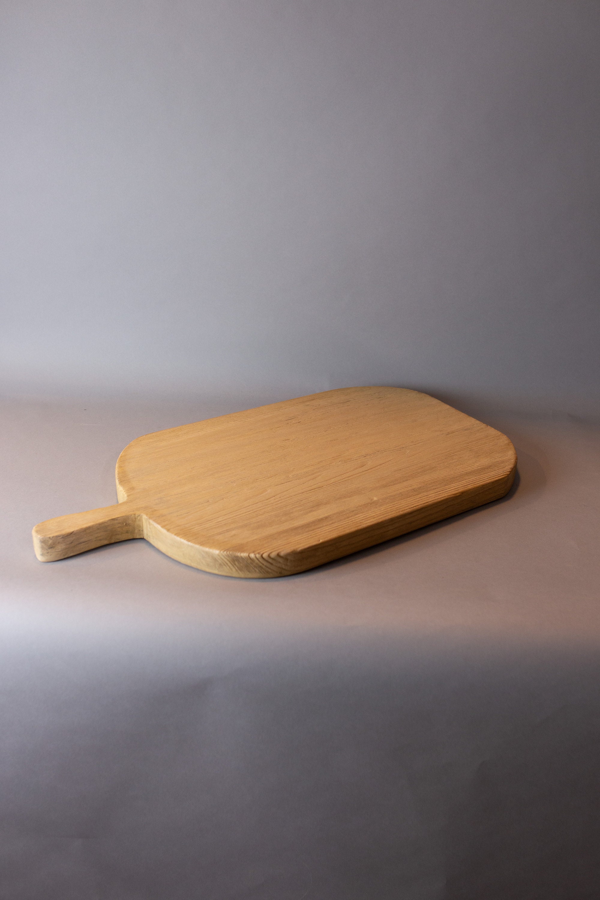 Handmade Rectangular Elmwood Breadboard | 29” Light Wood Board With ...