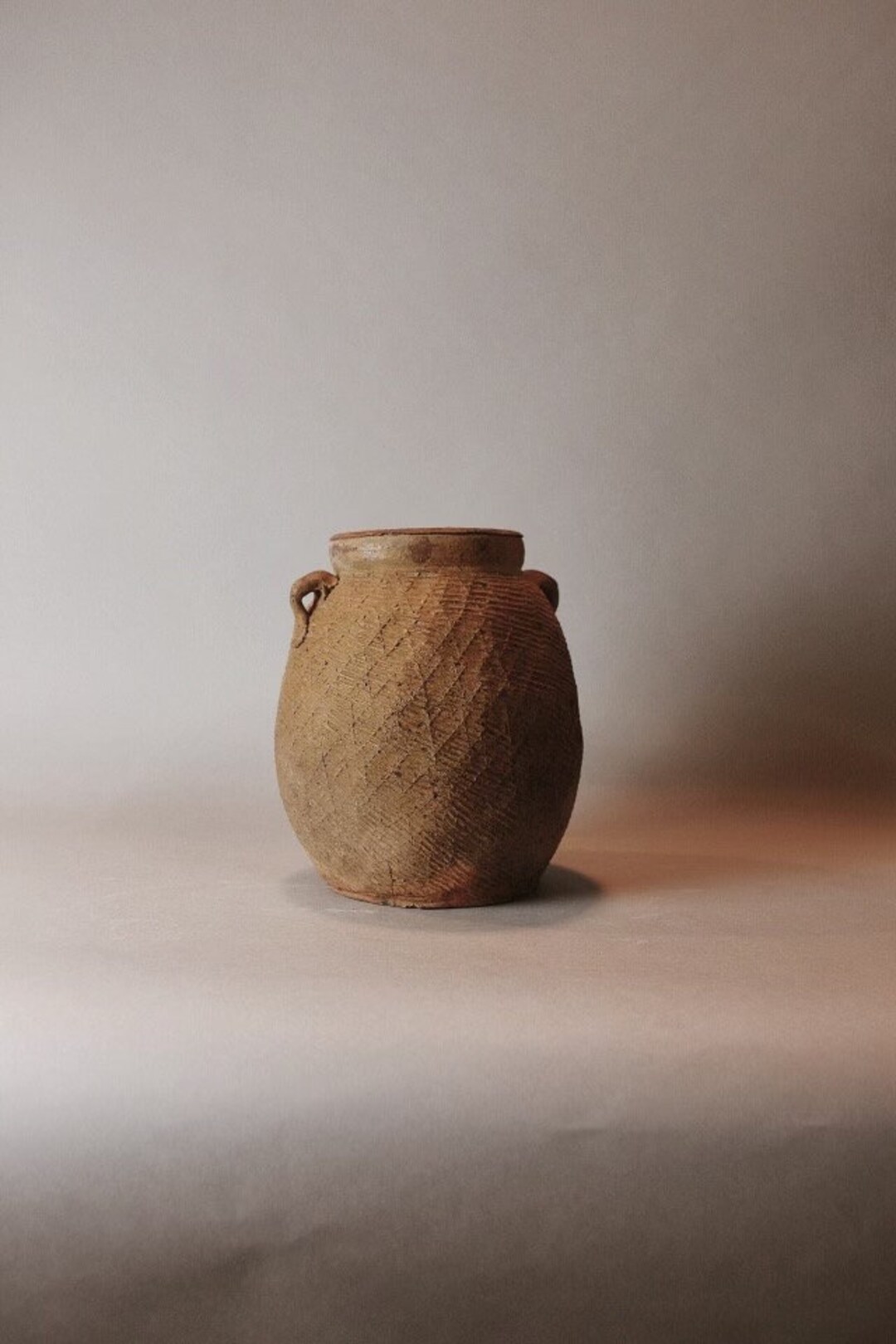 Chinese Glazed Vintage 2 Ear Pot | Rustic Pot | Olive Pot | Flower Pot ...
