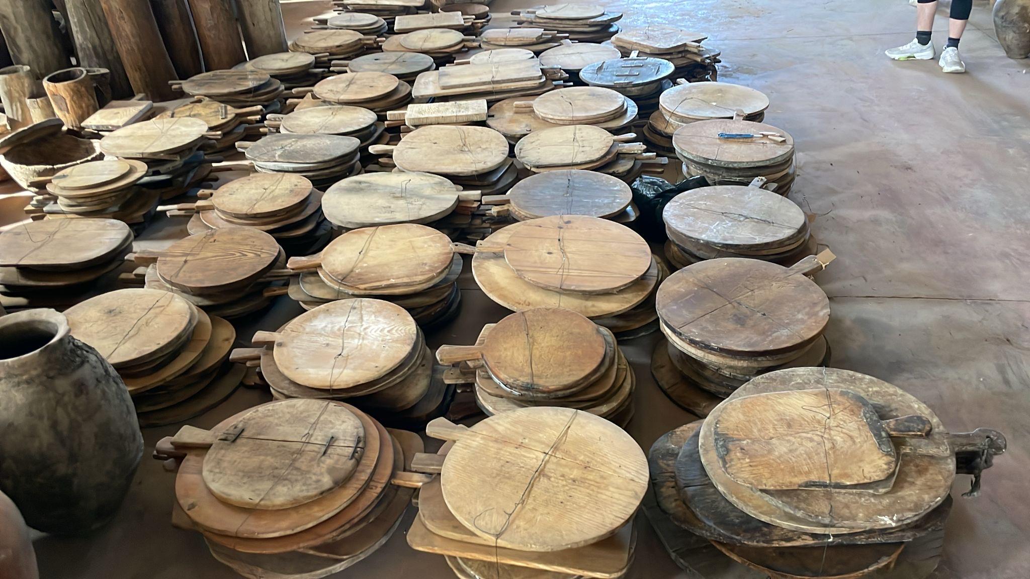 Cutting Boards/ European Breadboard/ Vintage Turkish Breadboard/ Round ...