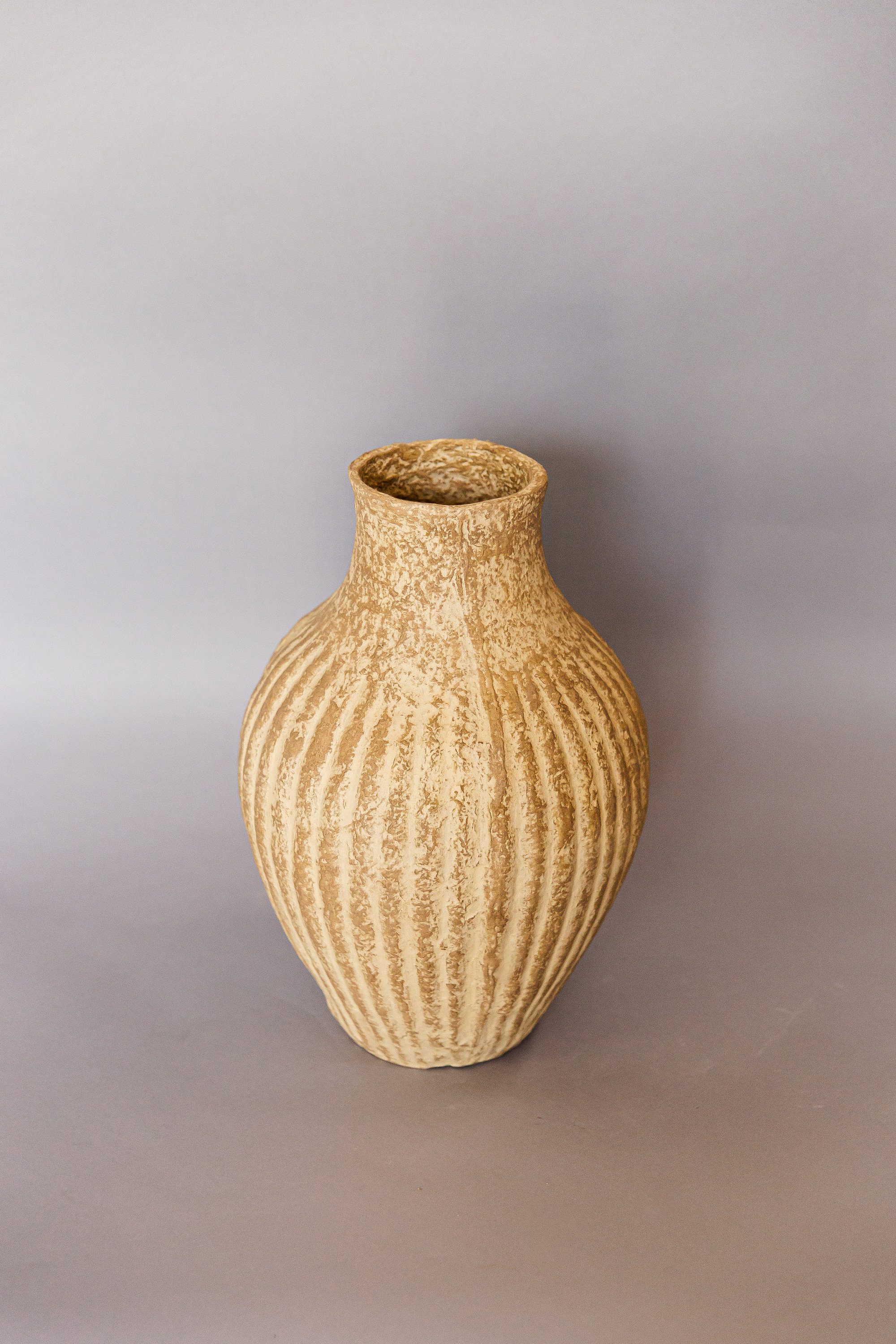 Fluted Paper Mache Vase 14” - Etsy