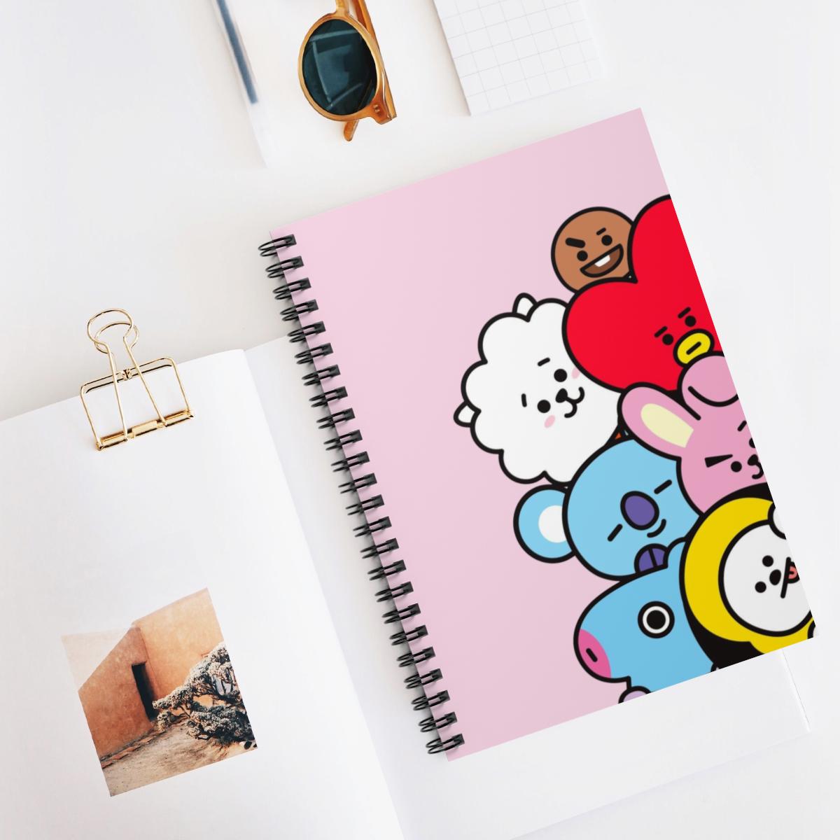 BT21 Spiral Notebook BTS Notebook BT21 Journal Back to School Ruled ...