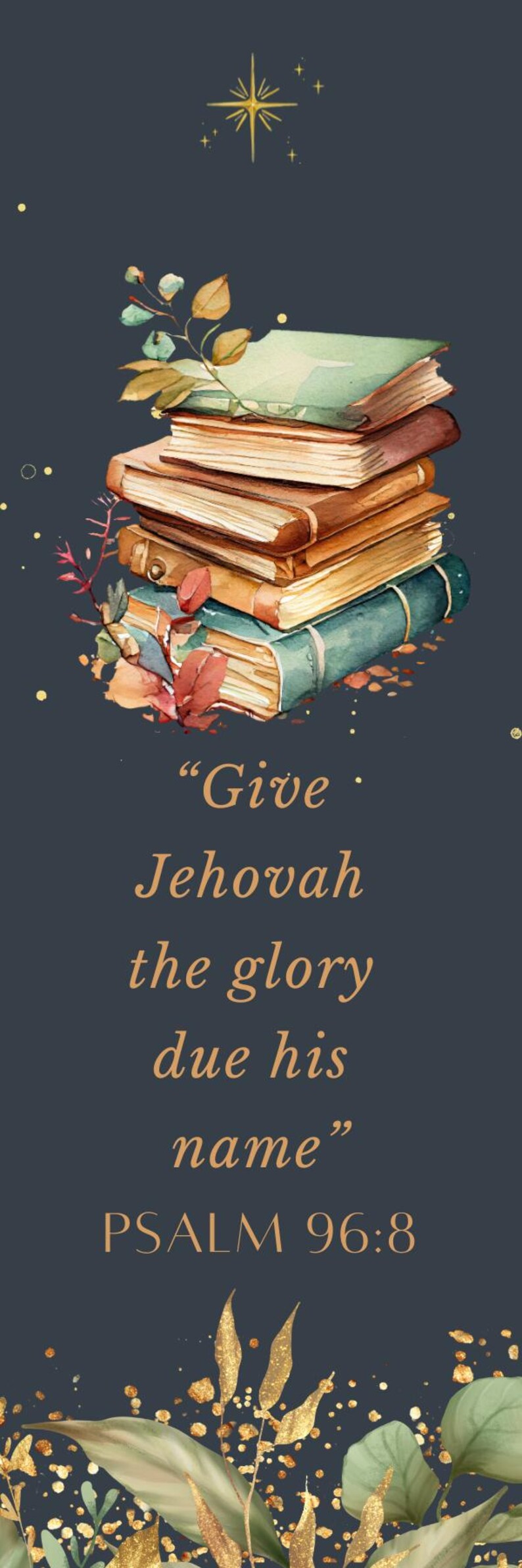 JW Printable Bookmarks Gifts, 2025 Year Text Bookmark, Psalm 96:8, JW ...