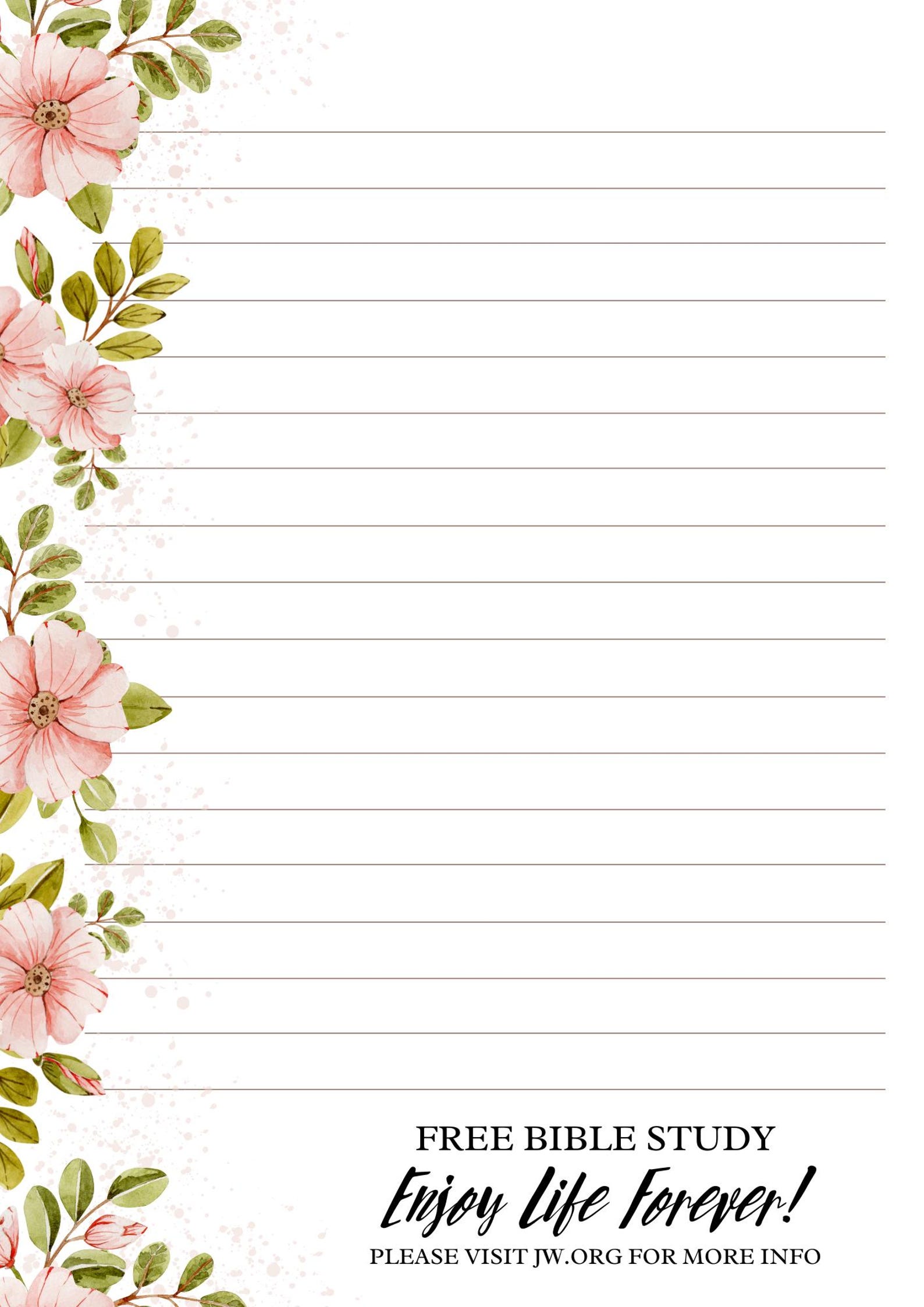 Enjoy Life Forever | Free Bible Study | Letter Writing JW | Printable ...