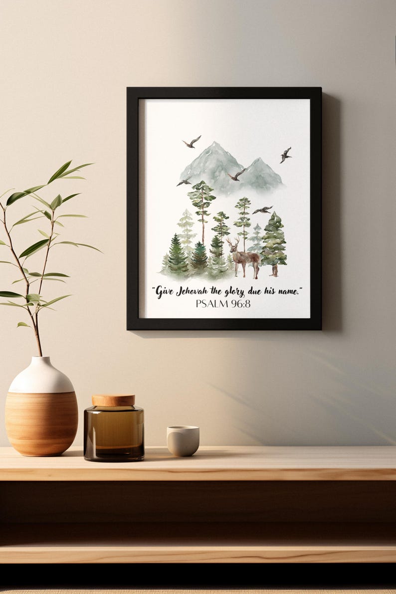 2025 JW Year Text, Psalm 96:8, JW Baptism Gift, Bibleverse Wall Art, JW ...