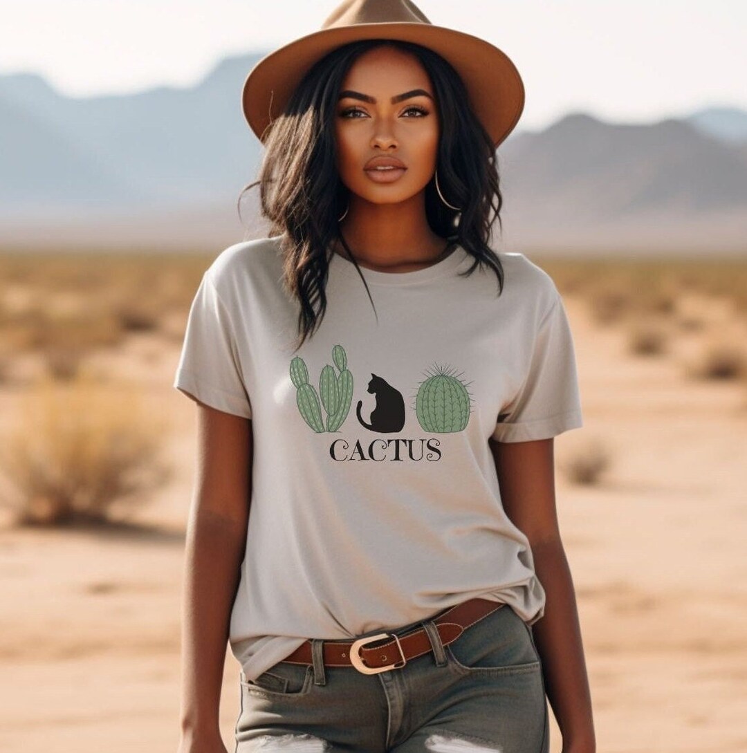 Cute Cat T Shirt, Cactus Shirts, Vacation Shirts, Desert Cactus Shirts ...