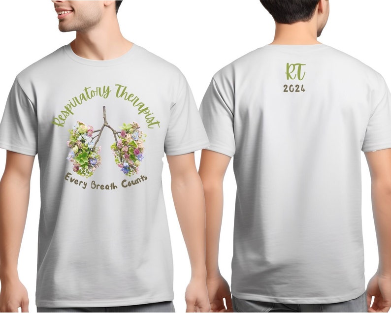 Anatomical Lung Shirt Therapist Floral Tee Respiratory Graphic Shirt ...