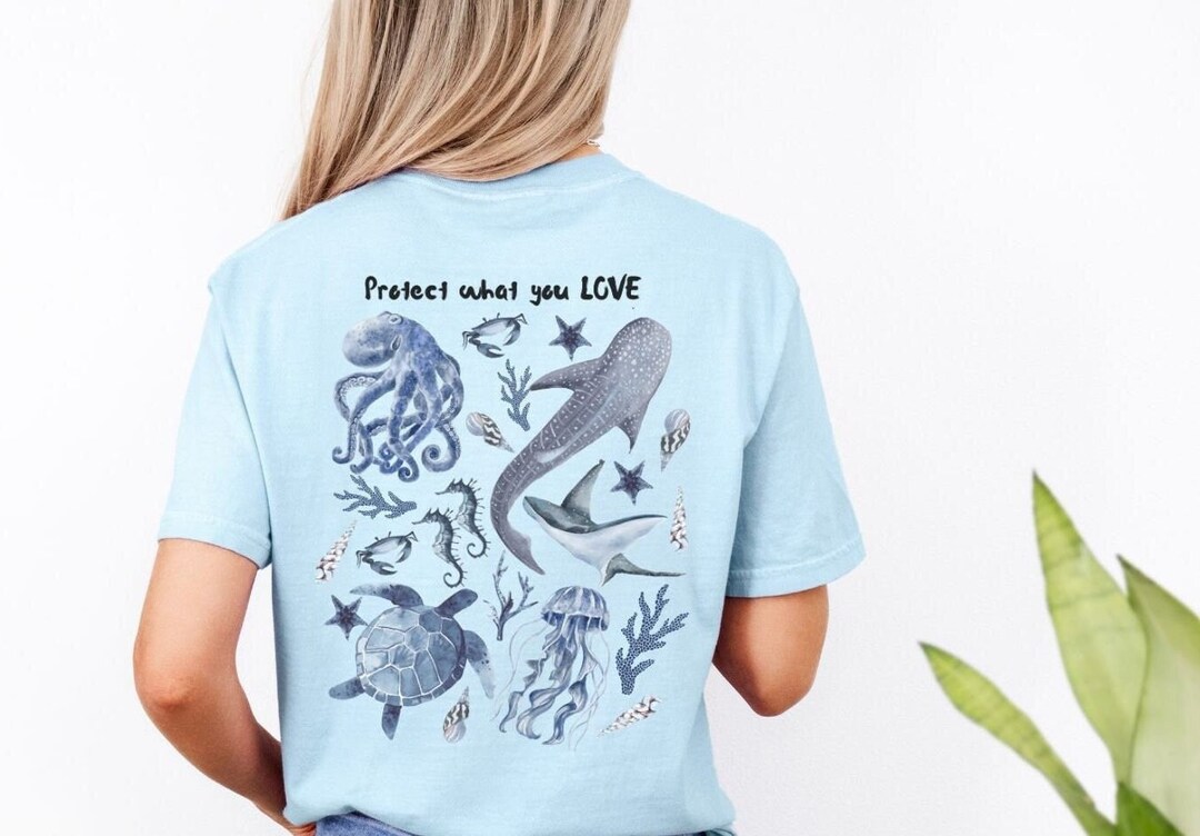 Sea Creatures Shirt Gift Unique Design Beach Themed Tees Gift Mens ...
