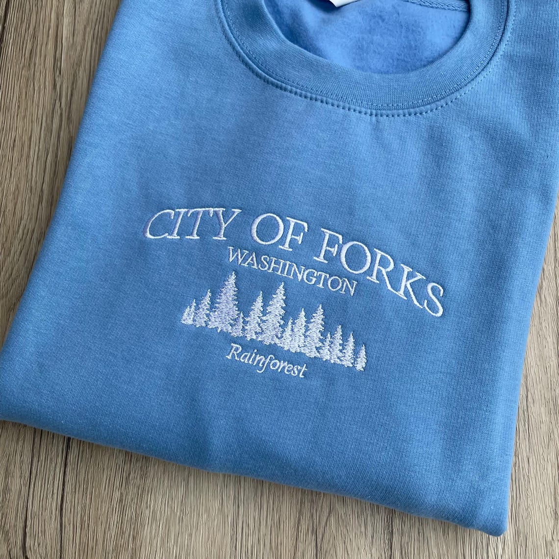 City of Forks Embroidered Sweatshirt - Twilight Saga Style - Etsy