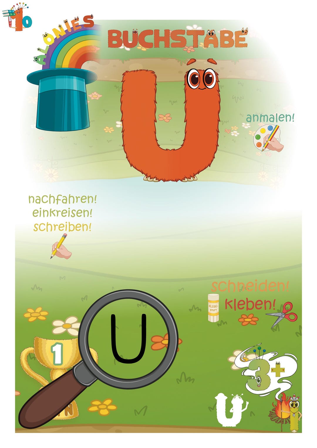 Letter Booklet U - Discover the Letter U in a Playful Way - Etsy