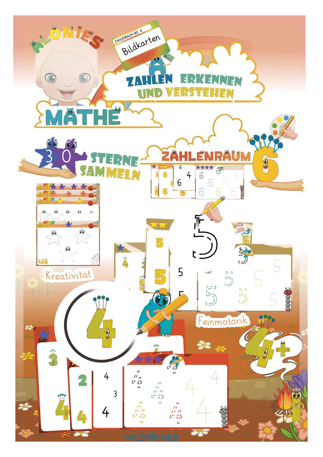 Recognizing and Understanding Numbers 4, 5, 6 Learning Numbers in a ...