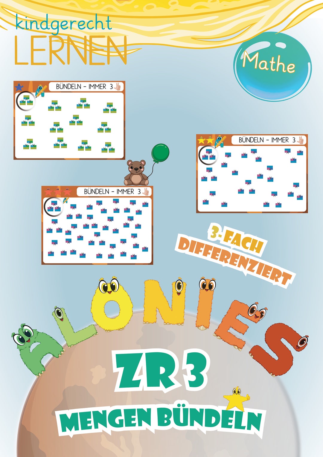 Kindergarten Picture Cards Recognizing and Bundling Quantities in the ...