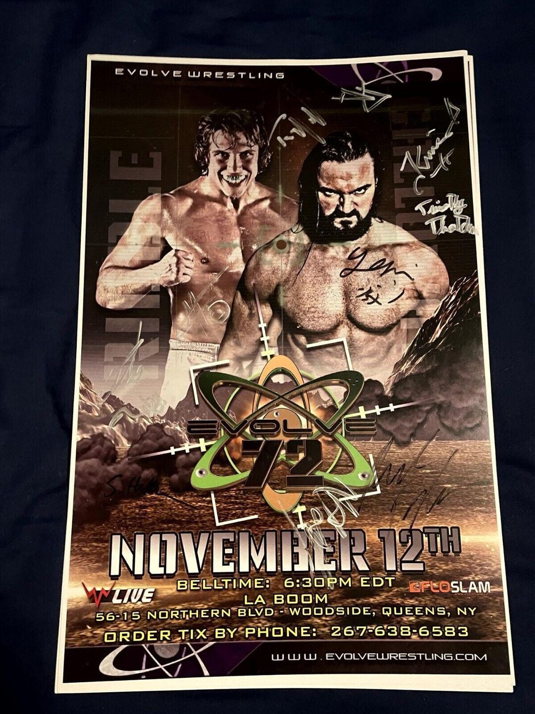 Signed A3 "evolve 72" Wrestling Poster - Etsy