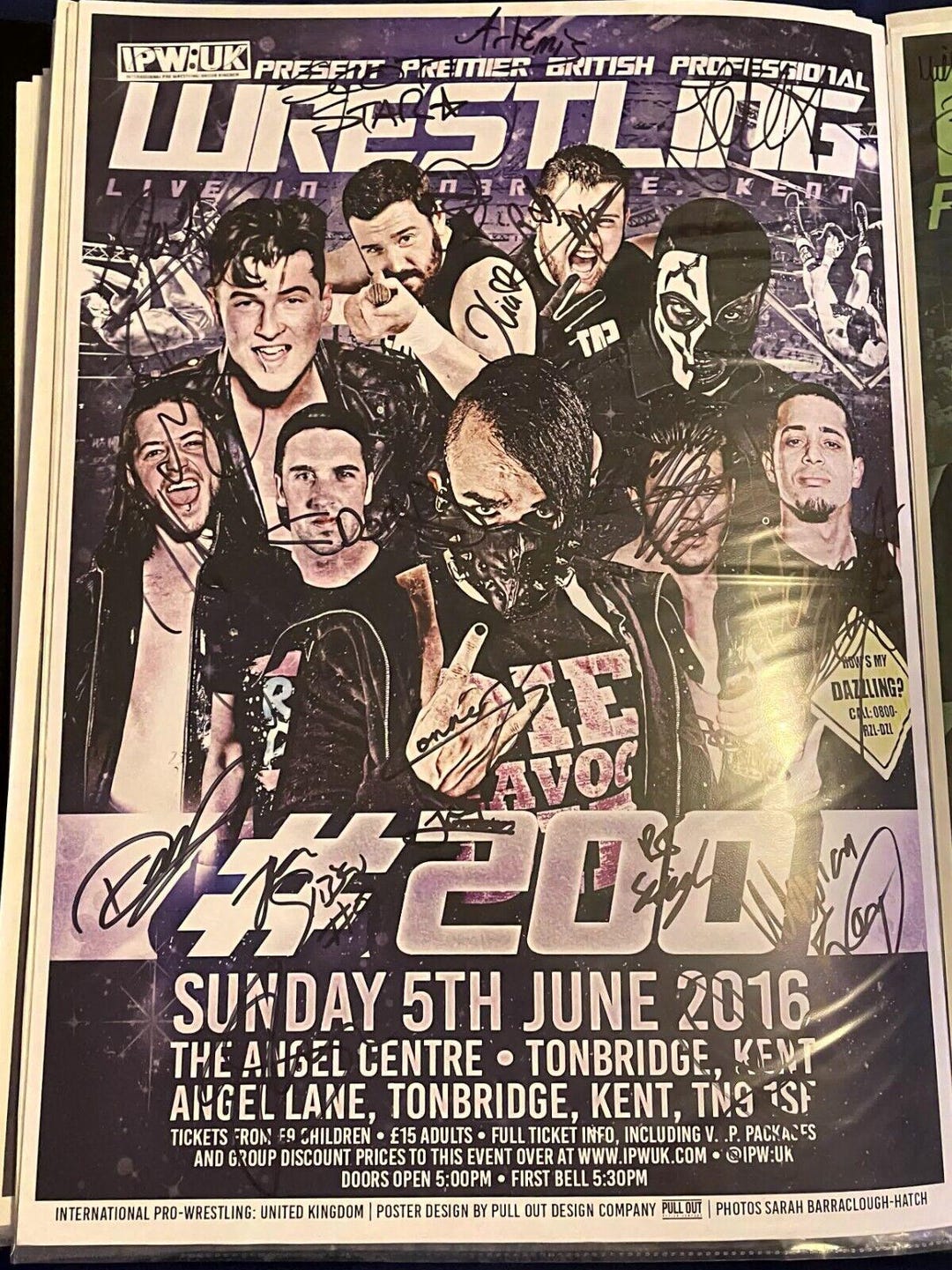 Signed A3 Wrestling Poster - the 200th IPW Event - Many Signatures! - Etsy