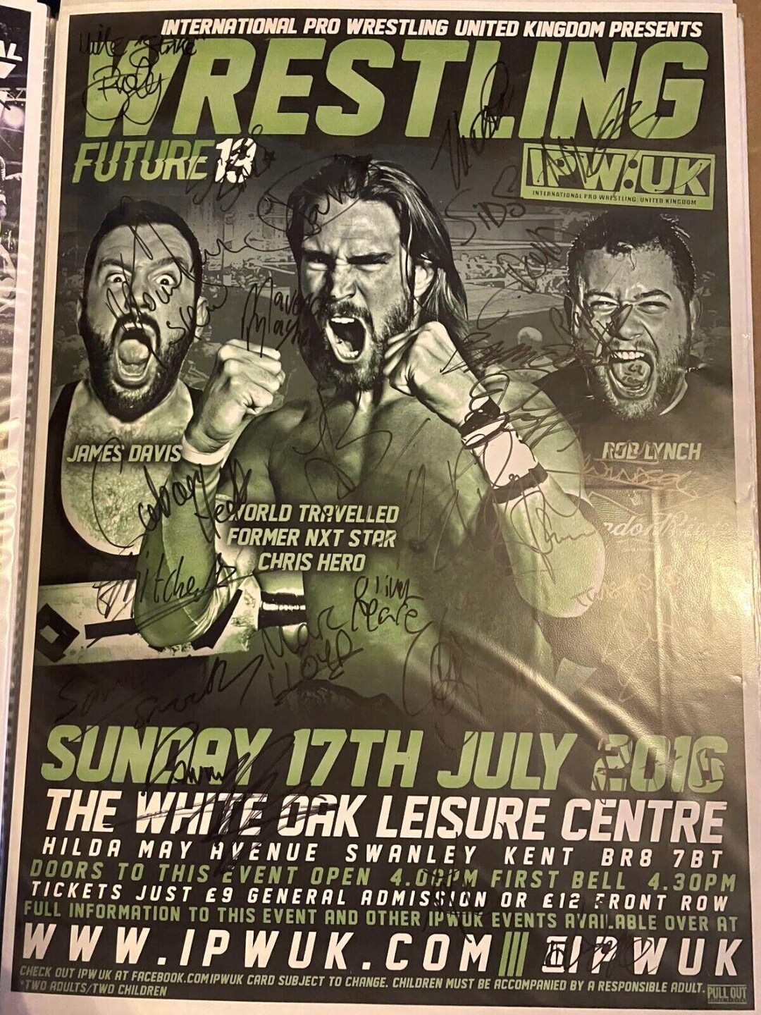 Signed A3 Wrestling Poster - FT. Former WWE Star Chris Hero & More! - Etsy