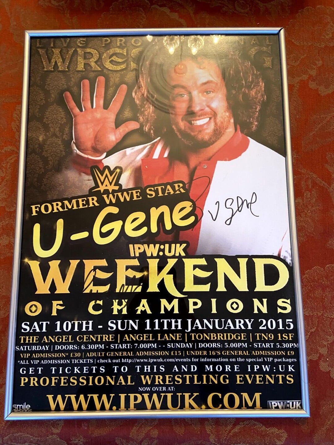 Signed A3 Wrestling Poster - Ft. WWE Star Eugene & Many More! - Etsy