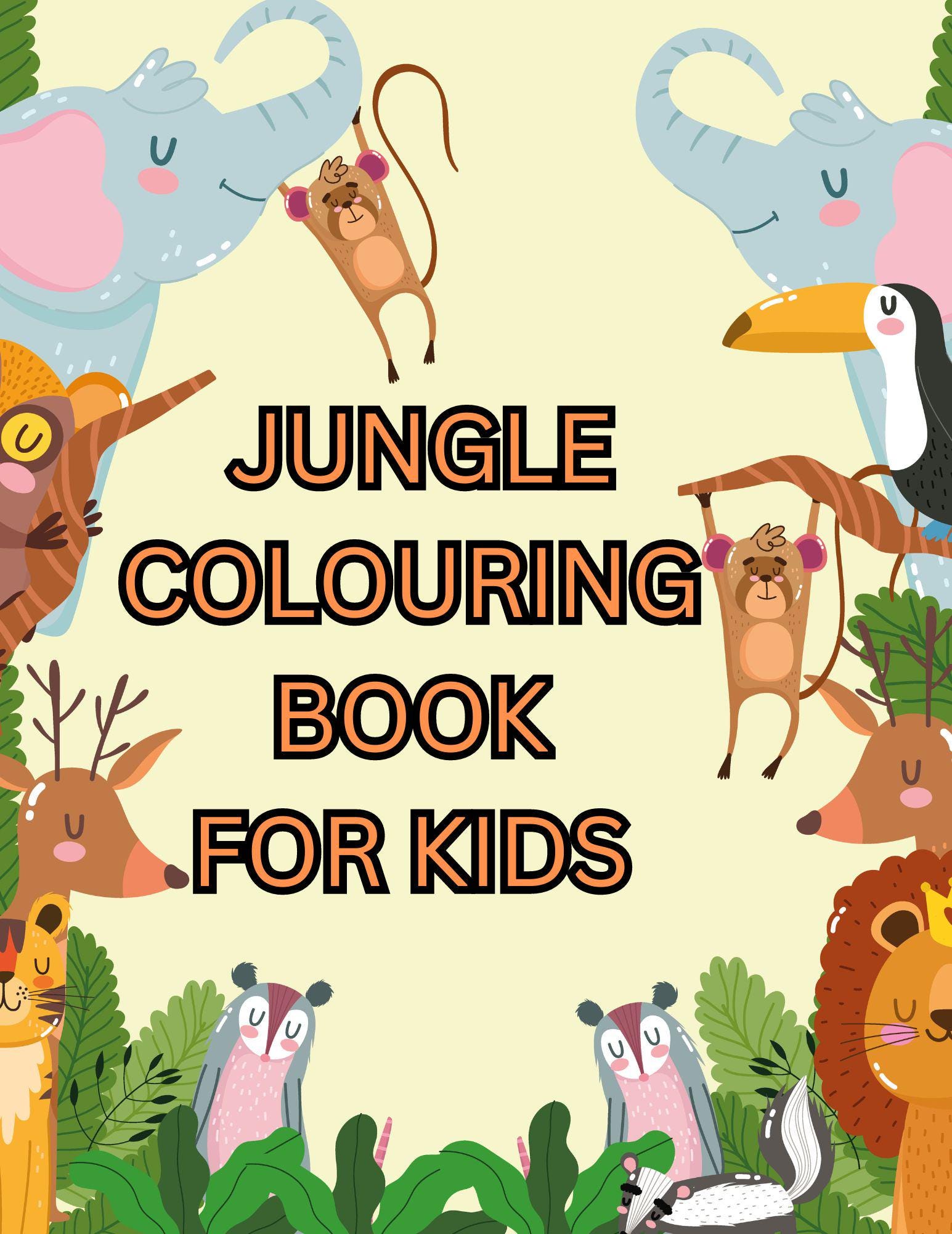70 Jungle Colouring Pages for Kids|jungle Colouring Pages|kids ...