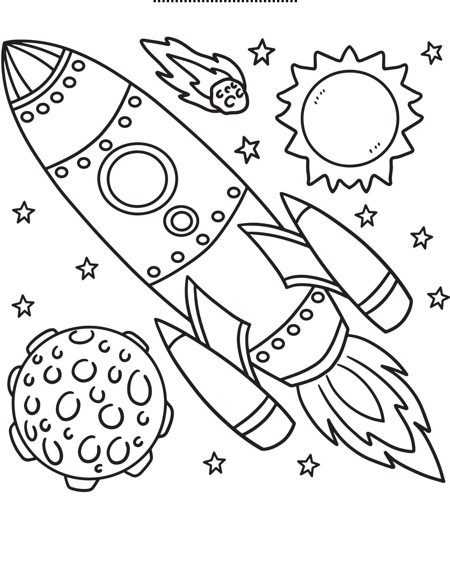 60 Space Colouring Pages for Kids | Space Colouring Pages | Kids ...
