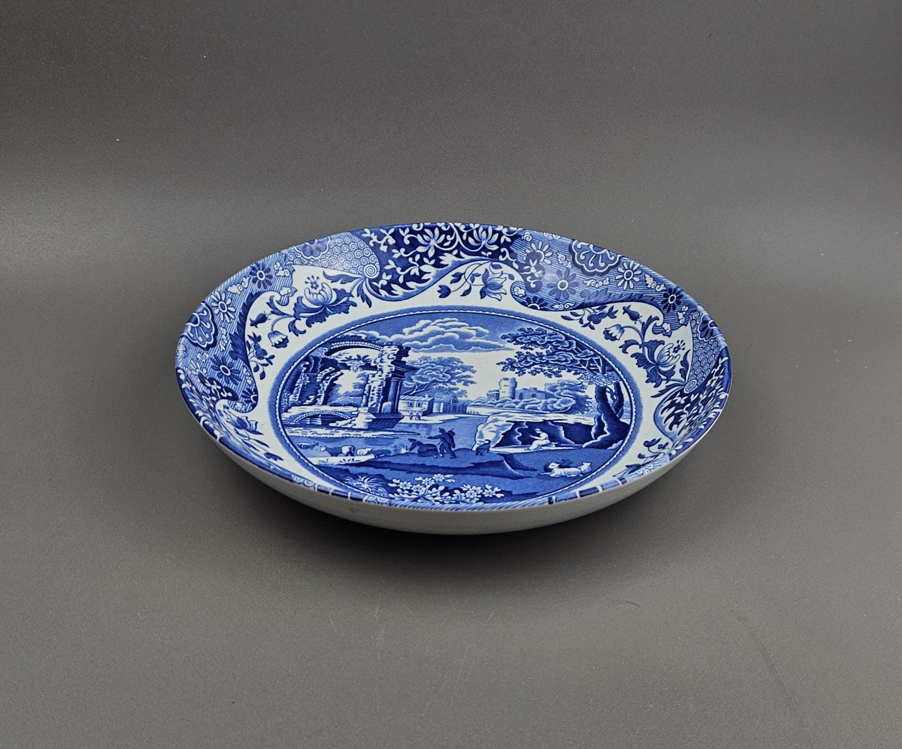 Spode Bone China, Round Dish, in the Classic Blue Italian Pattern. - Etsy