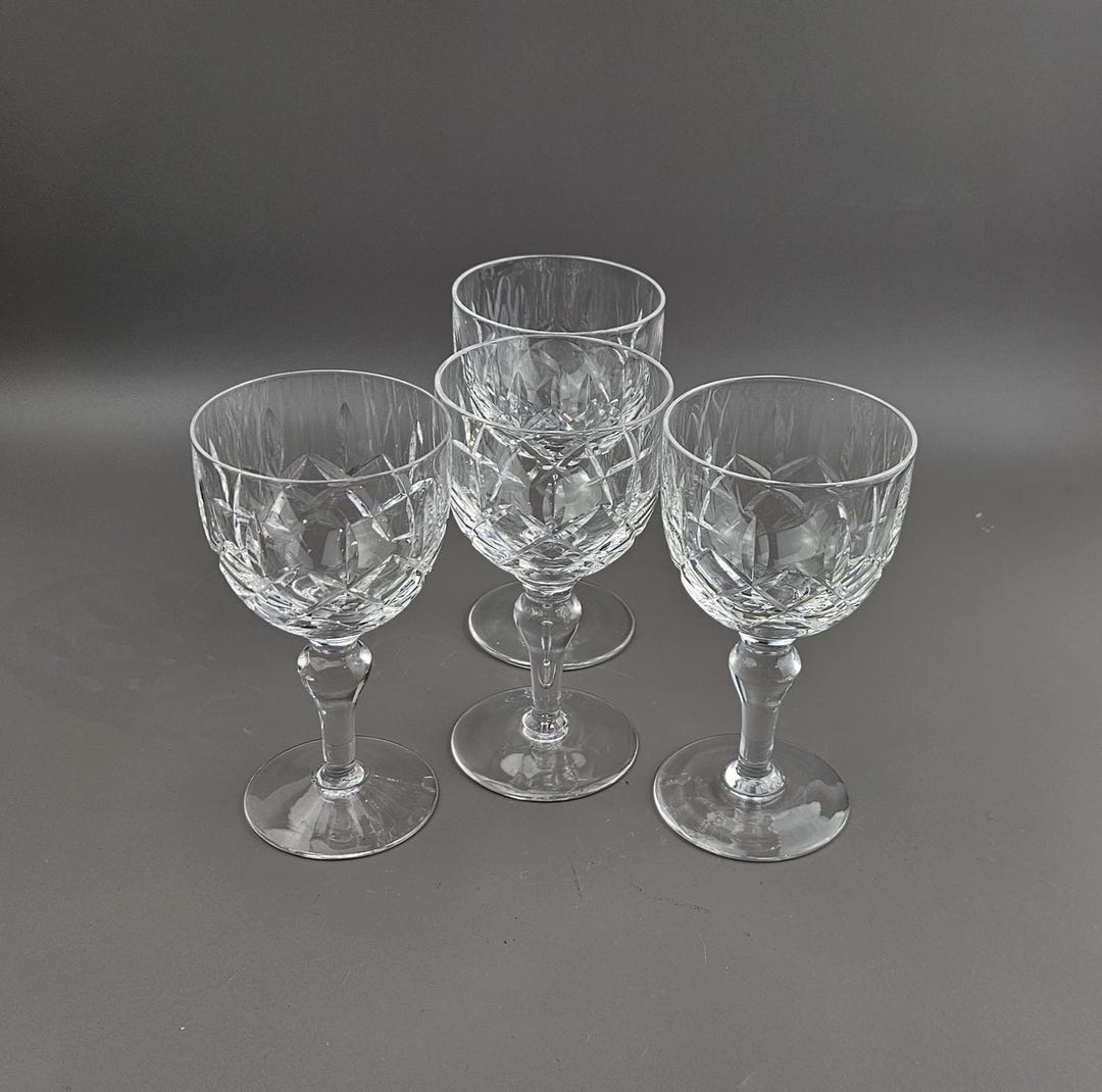 Vintage Stuart Crystal Wine Glasses, Regent Pattern. Collectible. Set ...