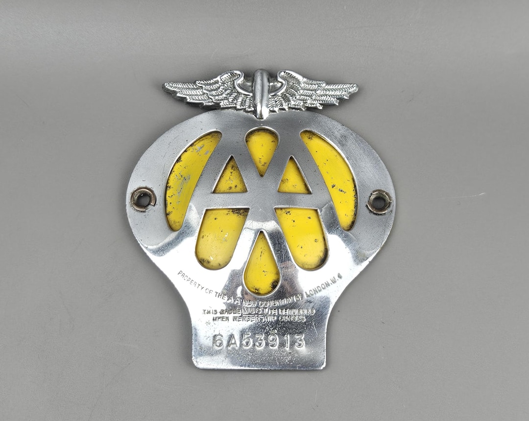AA Vintage Badge Serial Number 6A53913 UK - Etsy