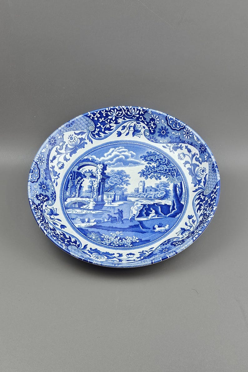 Spode Bone China, Round Dish, in the Classic Blue Italian Pattern. - Etsy
