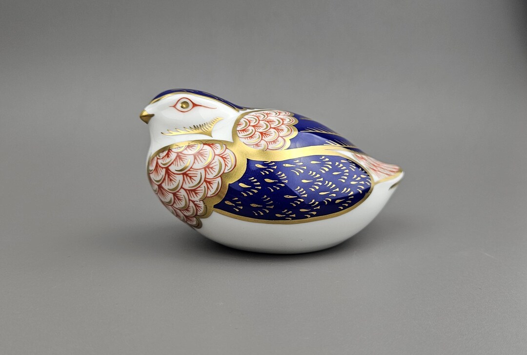 Royal Crown Derby "quail Imari" Paperweight, Golden Stopper, LIV - Etsy