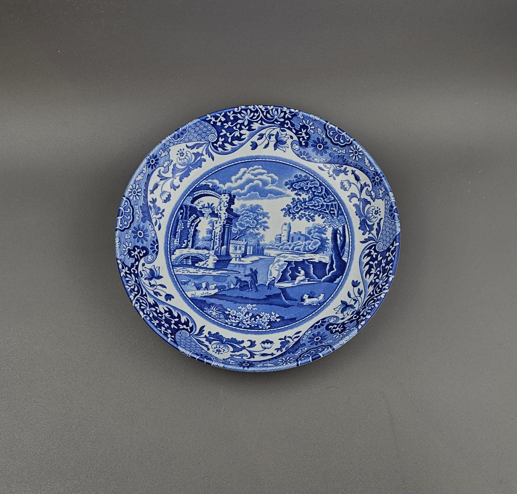 Spode Bone China, Round Dish, in the Classic Blue Italian Pattern. - Etsy