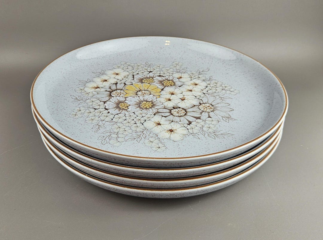 Denby Dinner Plates, Set of Four. Reflections Pattern, Collectible ...