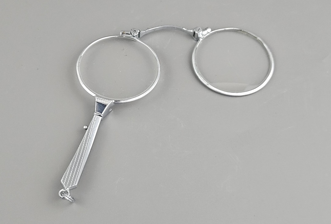 Victorian Lorgnettes: Folding Reading Glasses With a Leather Case - Etsy