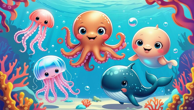 Baby Sea Creatures Jigsaw Puzzle With Tin - Etsy