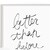 Be Nice, Wall Art Decor, High Resolution Black and White Brush Script ...