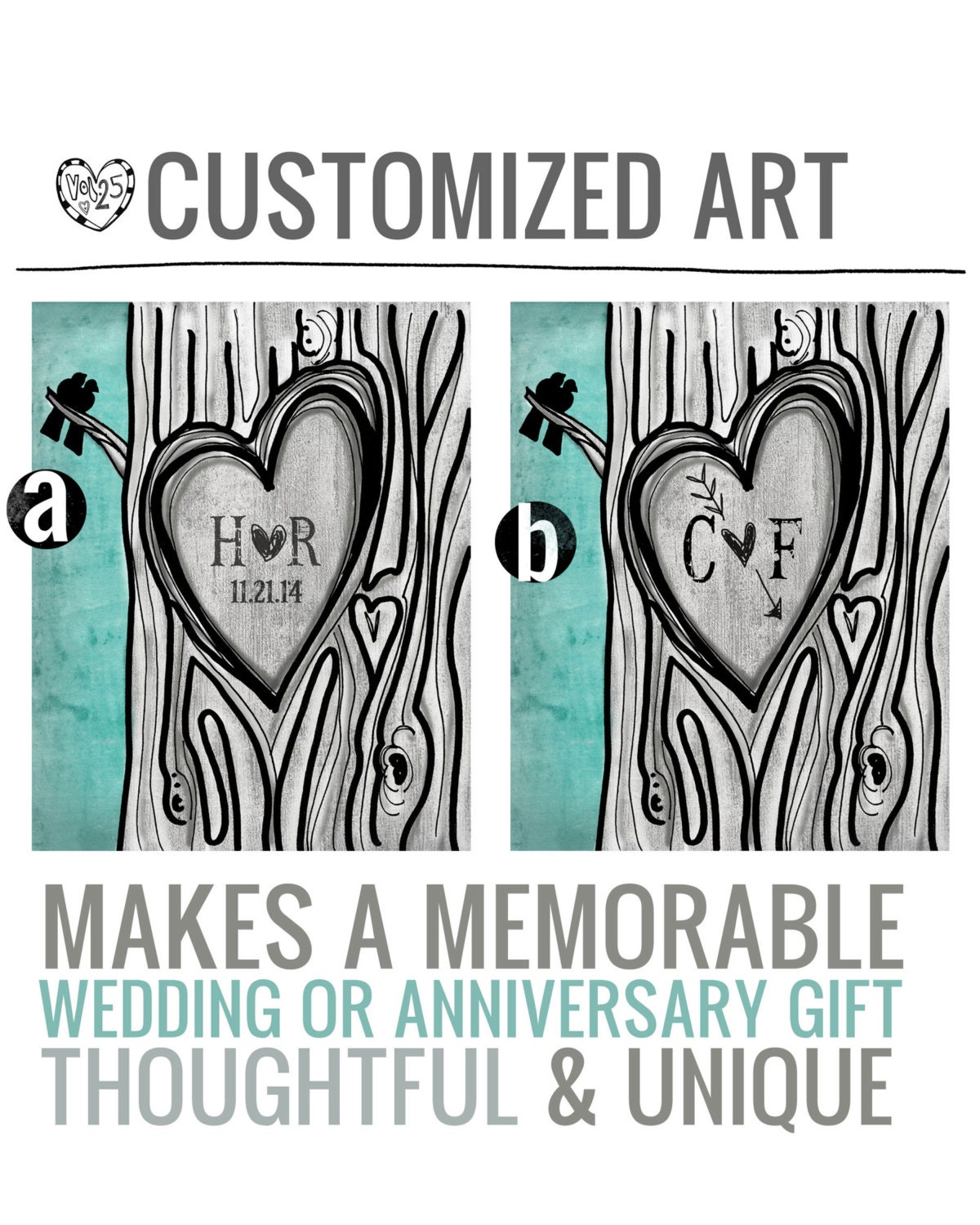 CUSTOMIZE Your Own Tree With Initials NEUTRAL Color | Etsy