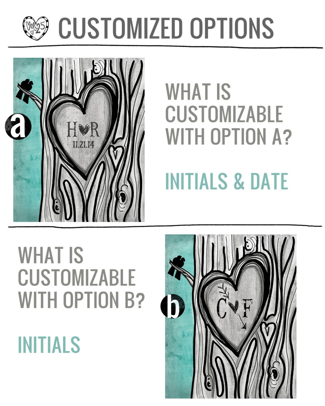 CUSTOMIZE Your Own Tree With Initials NEUTRAL Color - Etsy