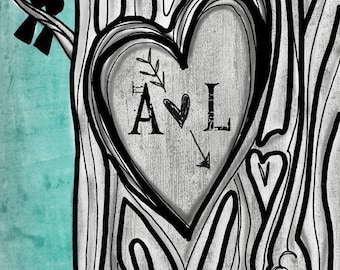 CUSTOMIZE Your Own Tree With Initials NEUTRAL Color | Etsy