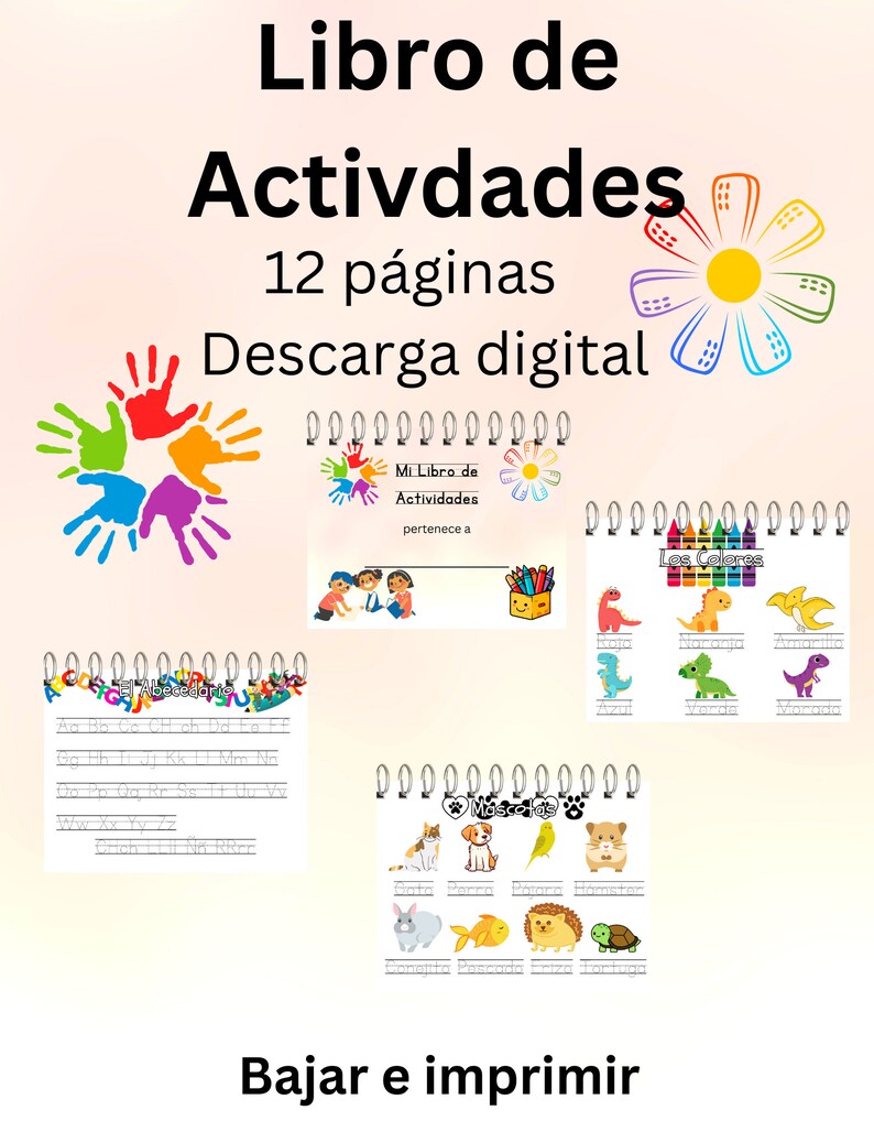 Libro De Actividades/ Busy Book in Spanish/ Tracing Practice ...
