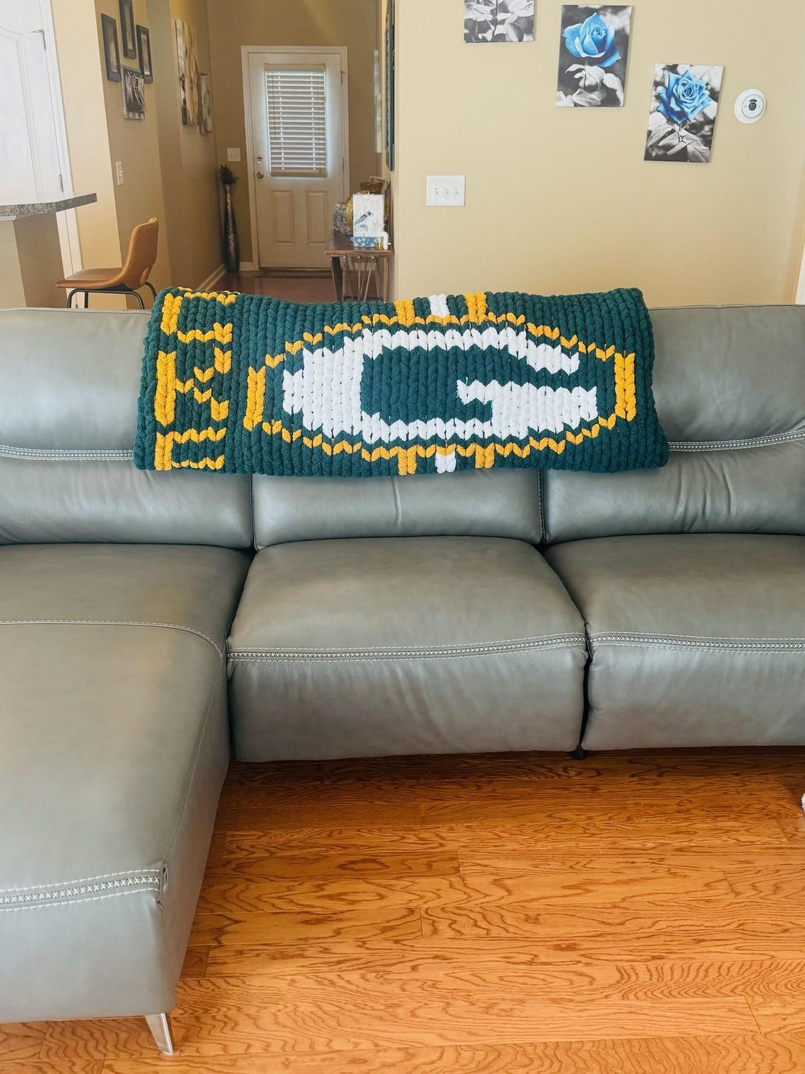 Green Bay Packers Chunky Knit Blanket - Cozy Football Throw - Etsy