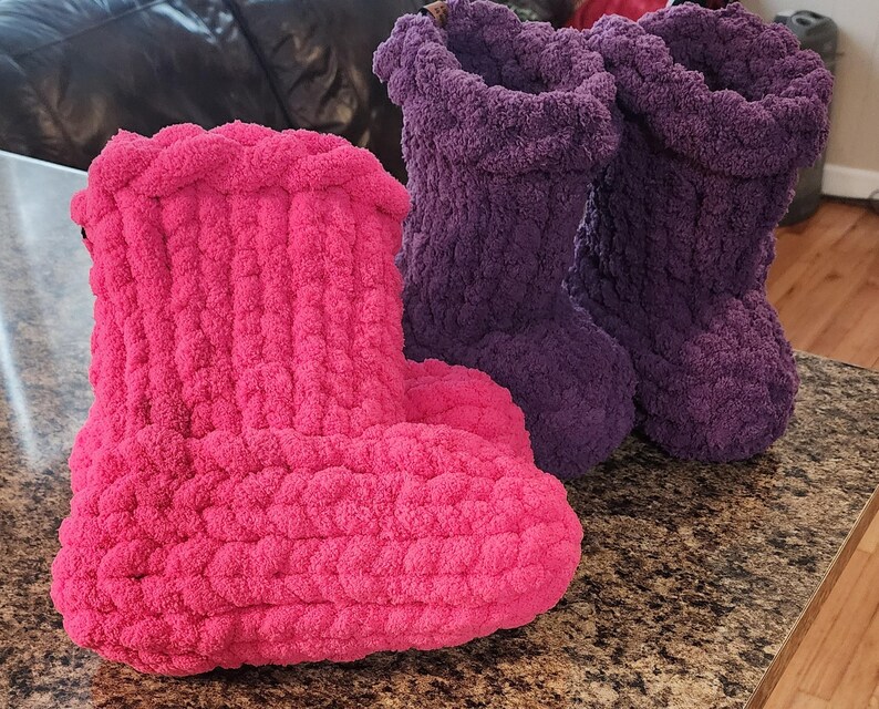 Chunky Knit Booties | Slippers | House Shoes | Soft | Cozy| Warm - Etsy