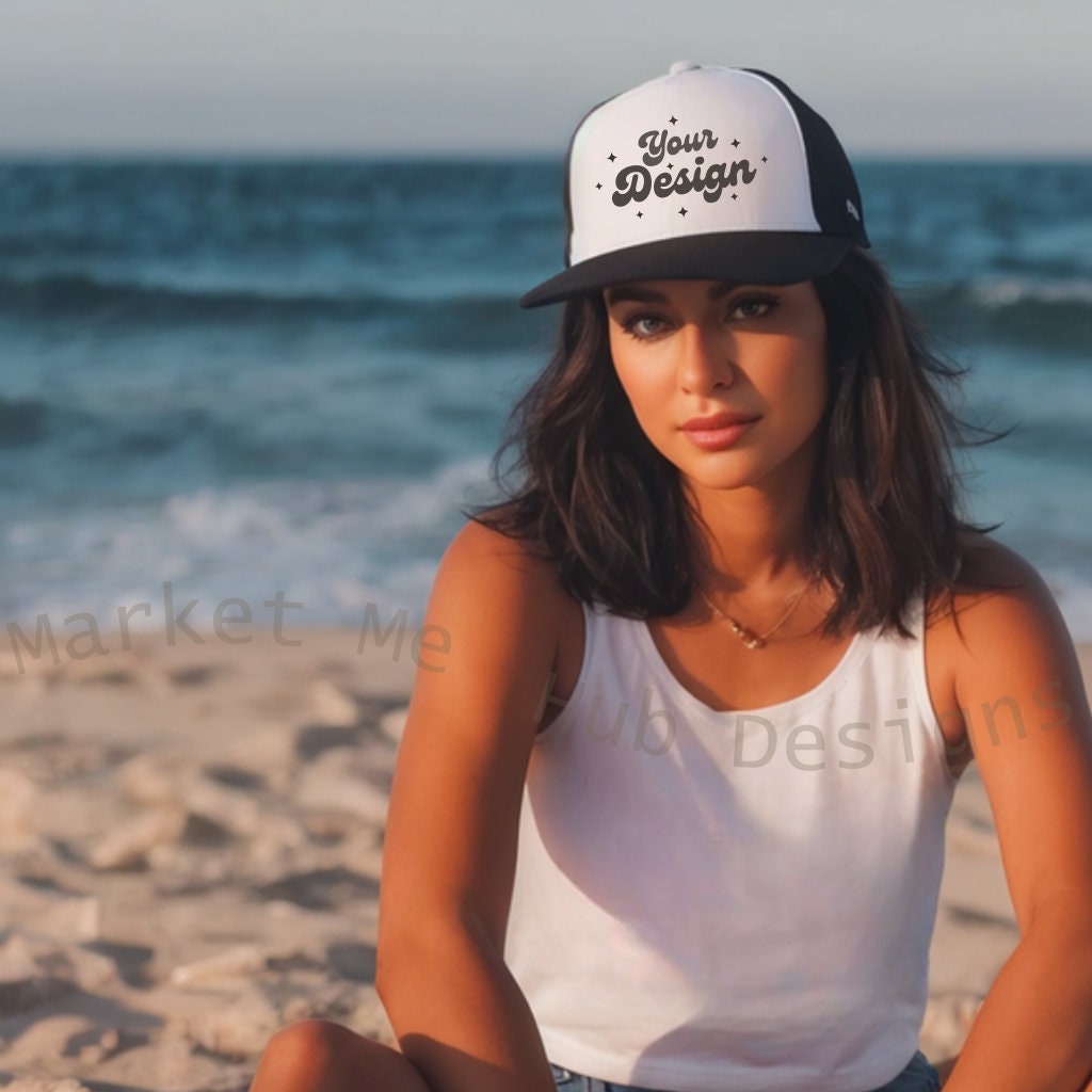 Women's Hat Mockup, Ladies Hat Mockup, Surf Style Mockup, Ladies Cap ...