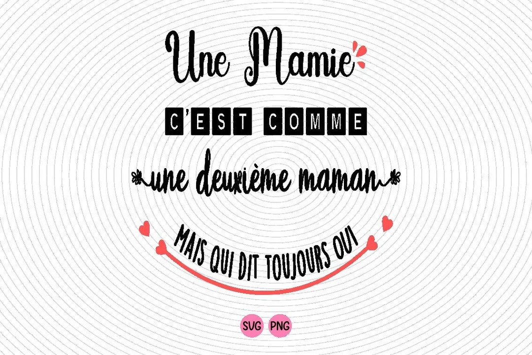 Fête des grand-mères svg, mamie svg, téléchargement numérique svg, png ...