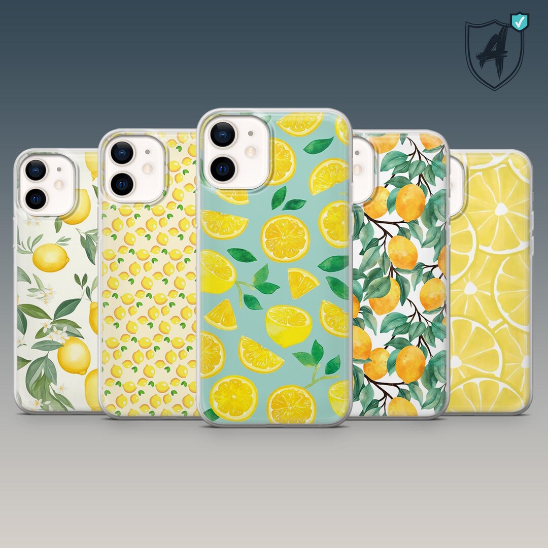 Citrus Lemon Case Lemon Art Cover for iPhone 16 Pro Max, 15pro, 14, 13 ...