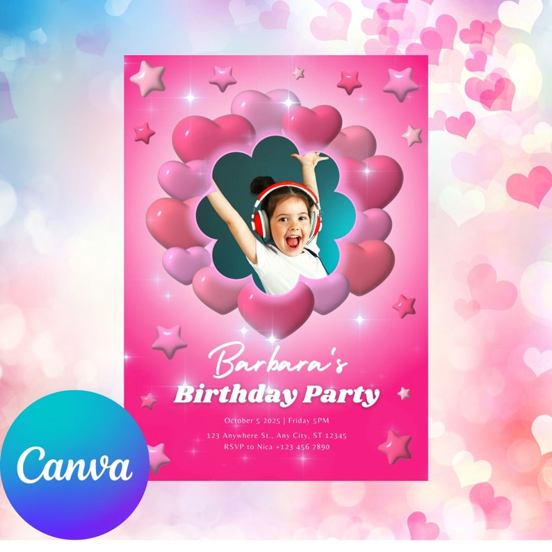 Editable Birthday Party Invitation Stoney Clover Lane Varsity Patch ...