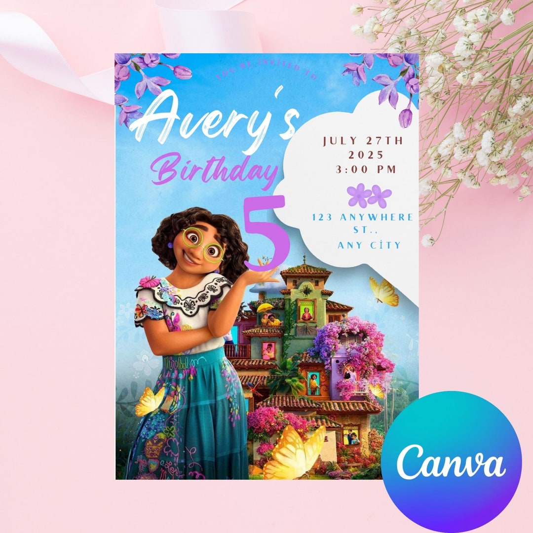 Editable Encanto Birthday Invitation Template, Encanto Invite, Encanto ...