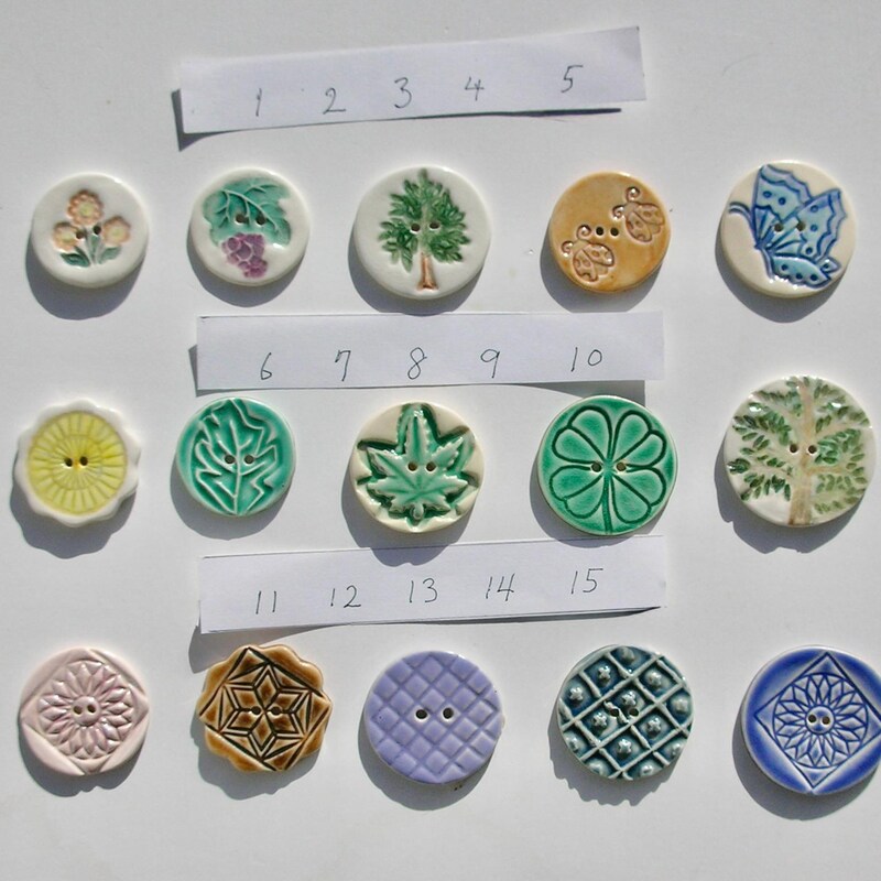Porcelain Buttons - Etsy