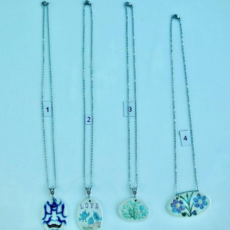 Porcelain Pendant - Etsy