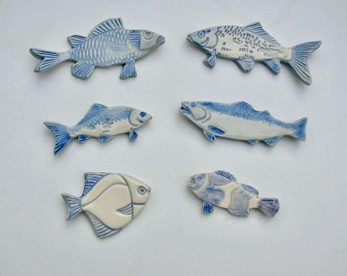 Set of Six Large Ceramic Knife Rests/chopstick Rests, Spoon/brush Rests ...