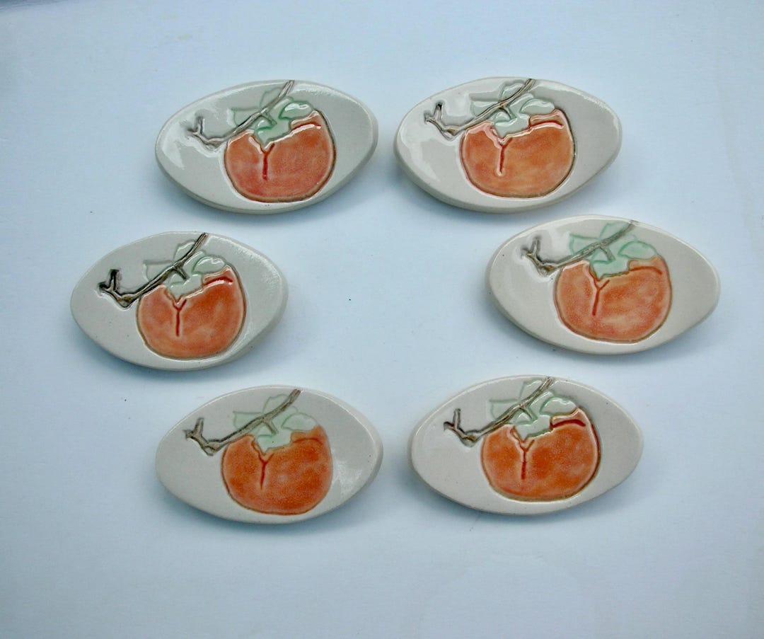 Set of Six Ceramic Knife Rests/chopstick Rests, Spoon/brush Rests ...