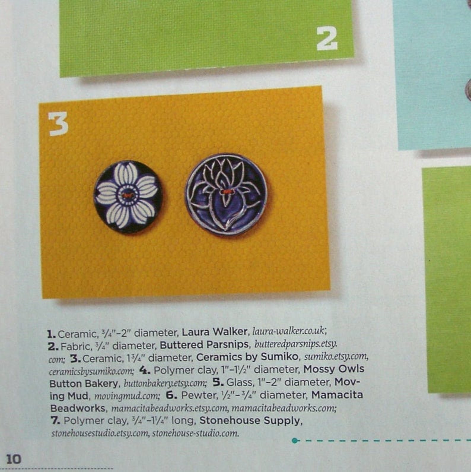 Porcelain Buttons, Your Choice of Three Button Sets, Handmade and Hand ...